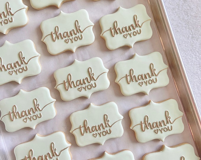 Thank You Sugar Cookies / Appreciation Cookies - Etsy