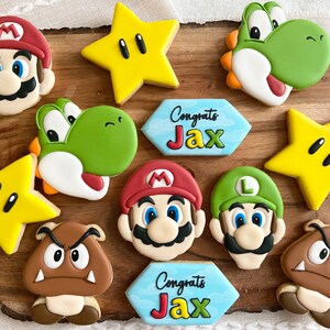 Nintendo Game Sugar Cookies/ Video Game Cookies/ Video Game Bros/ Bros ...