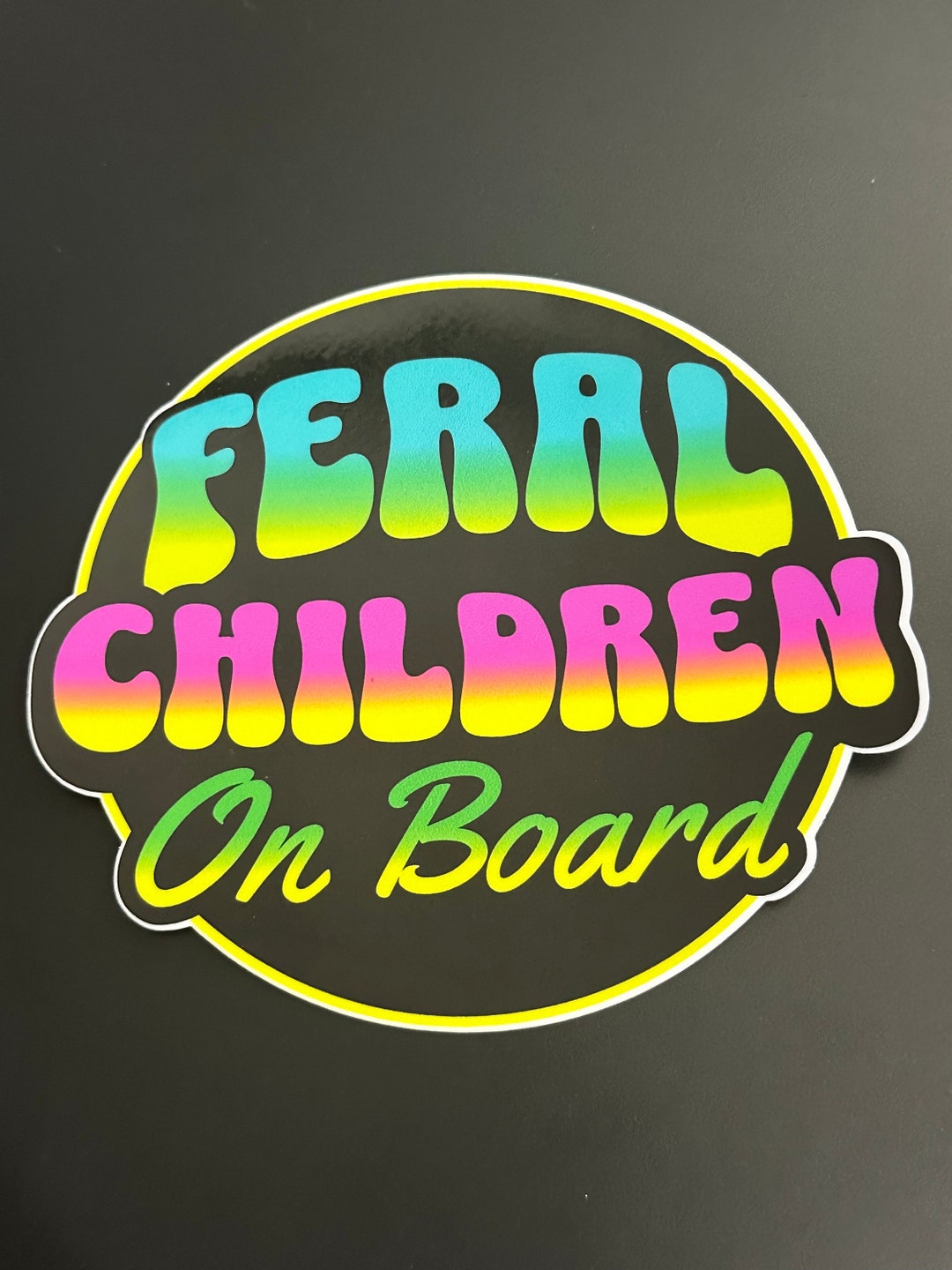 Feral Children on Board Decal Sticker 4.5x5 Inches - Etsy