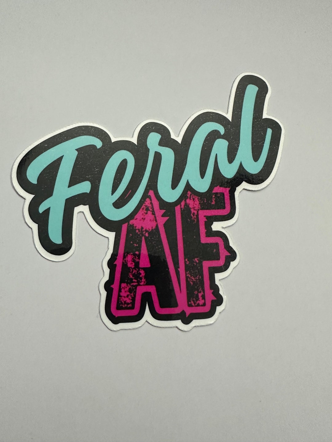 Feral AF 3.2 X 3 Inch Vinyl Sticker - Etsy