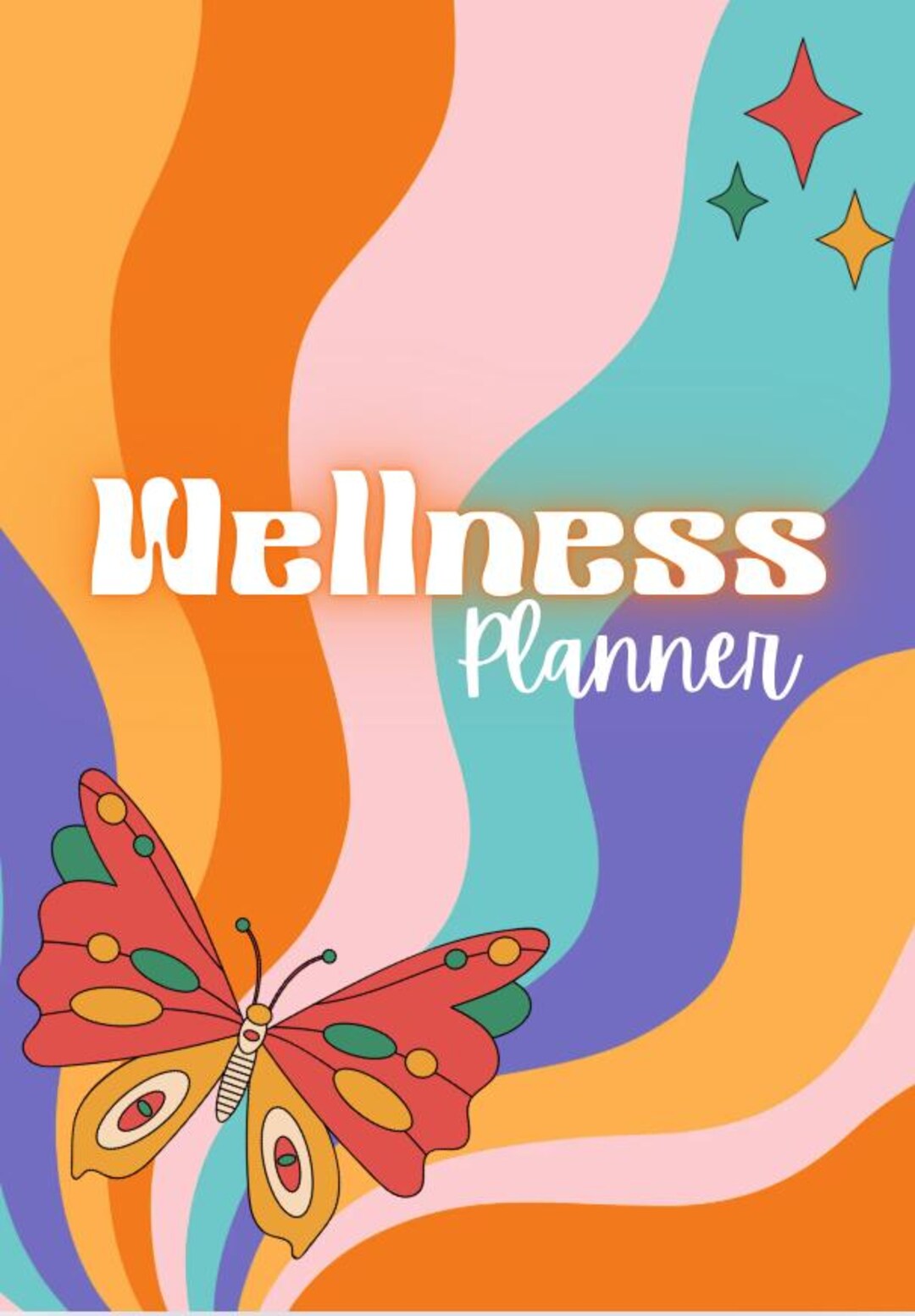 Groovy Digital Wellness Planner, Habit Tracker, Daily, Weekly Monthly ...