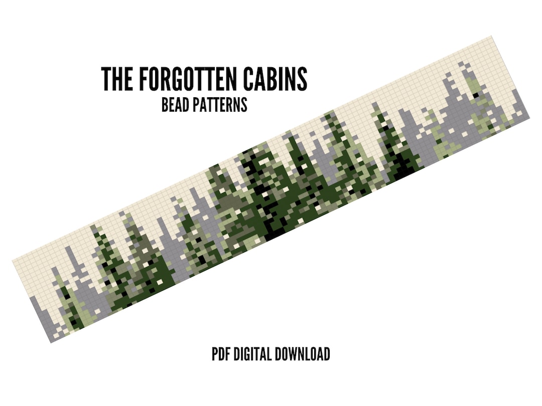 Winter Treeline Hatband Design Bead Loom Pattern Instant Download - Etsy