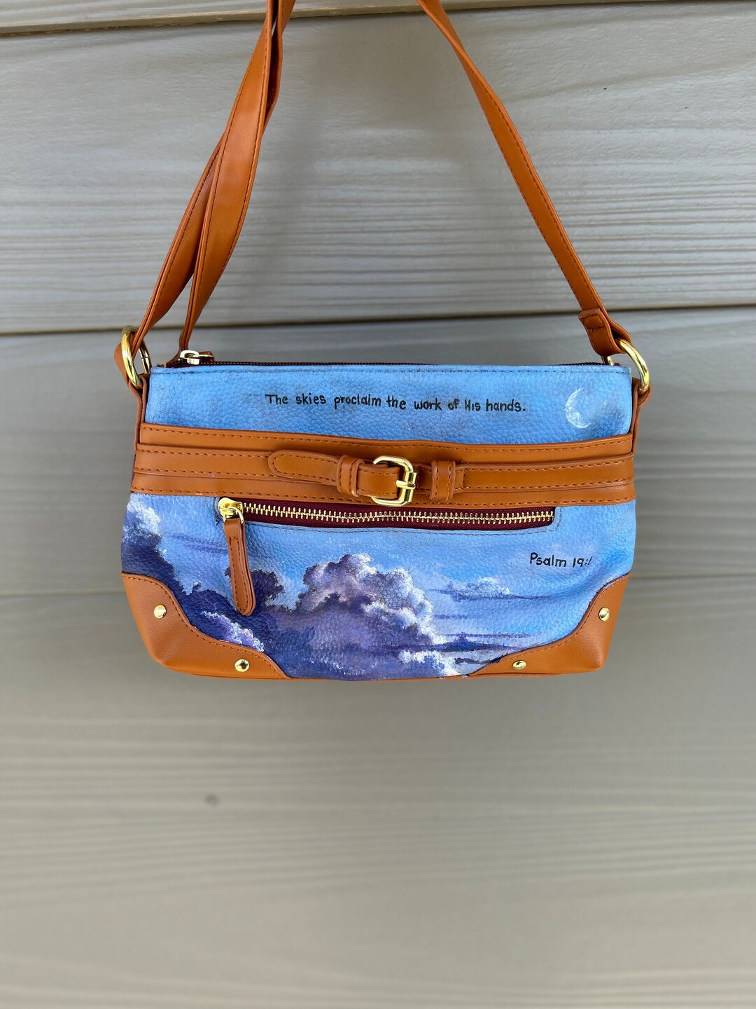 Hand Painted Purse With Adjustable Strap - Etsy