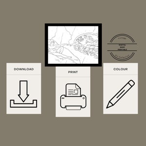 Colouring Pages Set of 20 Bundle Famous Paintings Instant Download in ...