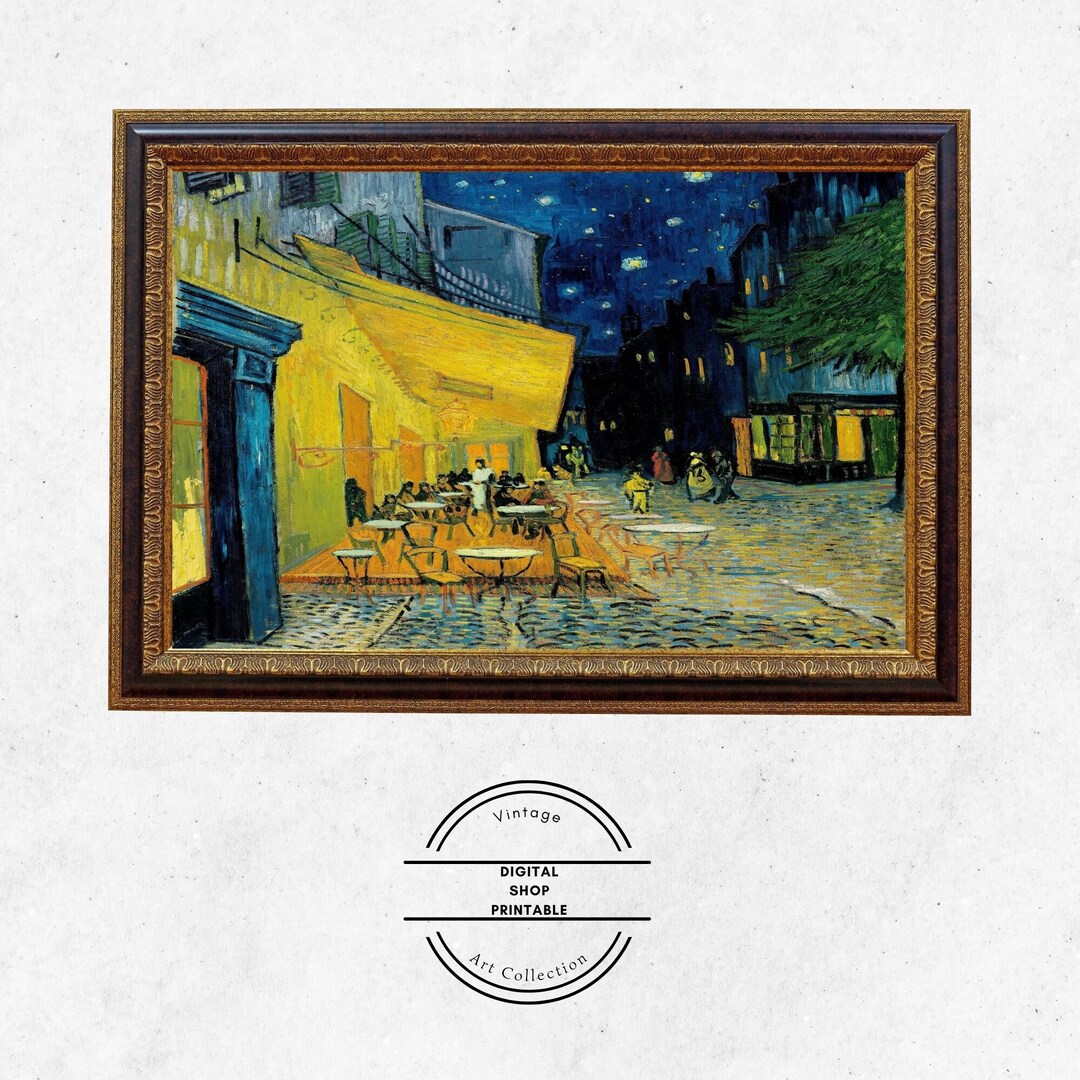 Café Terrace at Night Vincent Van Gogh Digital Download Printable ...