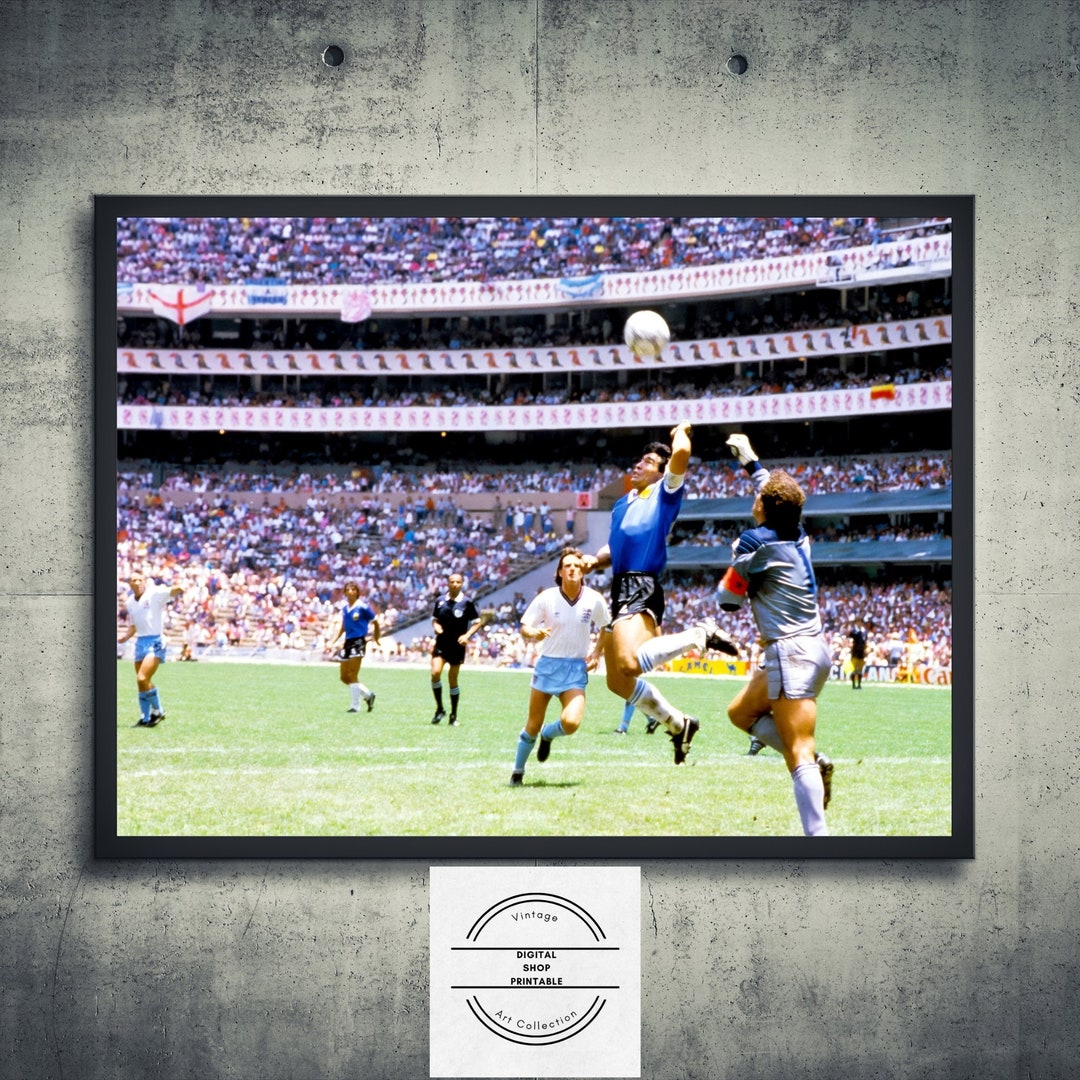 Diego Armando Maradona the Hand of God Poster Digital Download ...