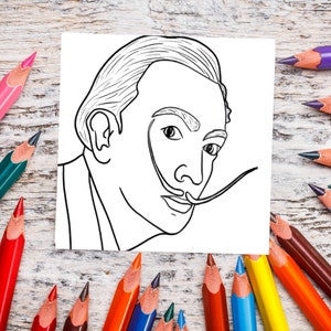 Colouring Pages Set of 20 Bundle Famous Paintings Instant Download in ...