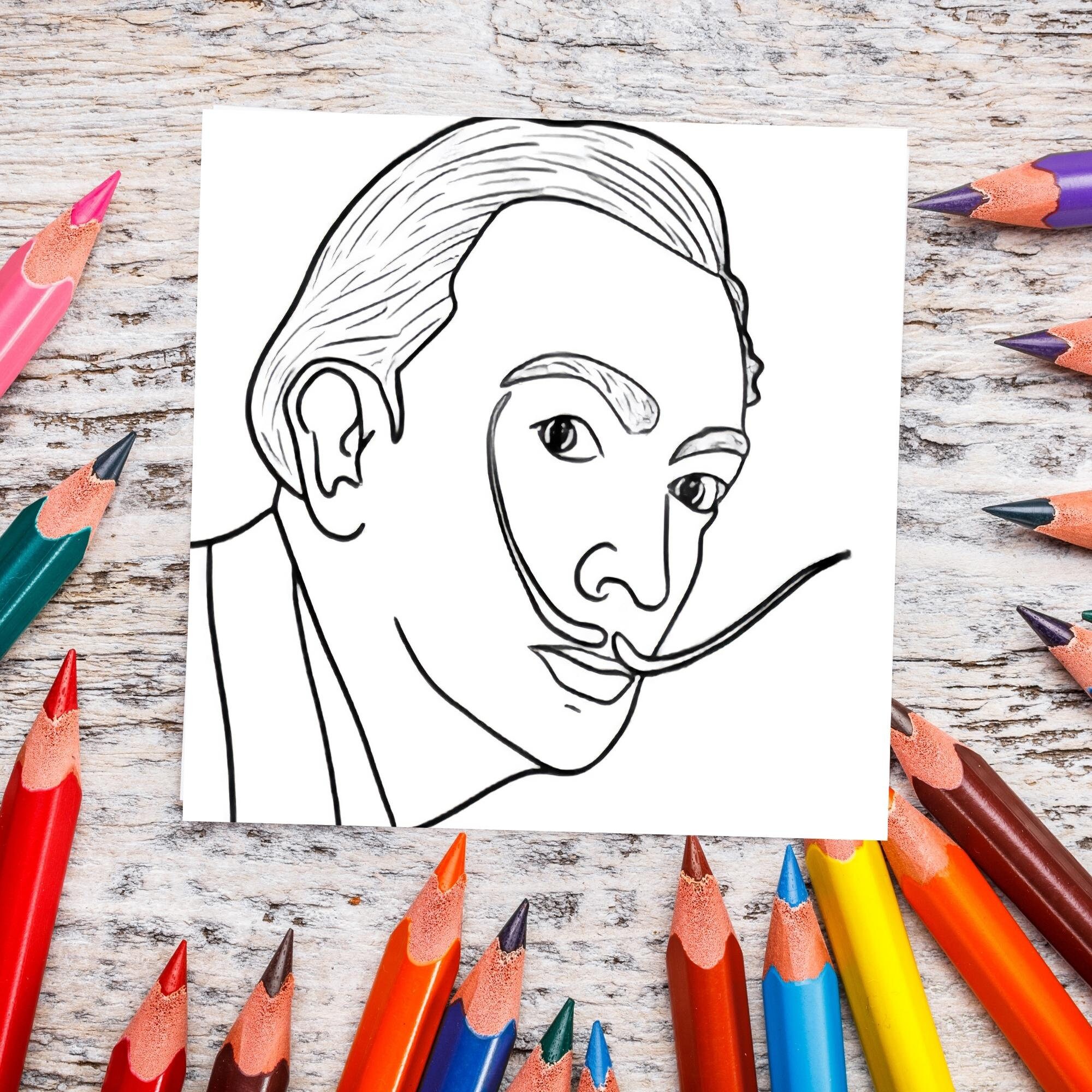 Colouring Pages Set of 20 Bundle Famous Paintings Instant Download in ...