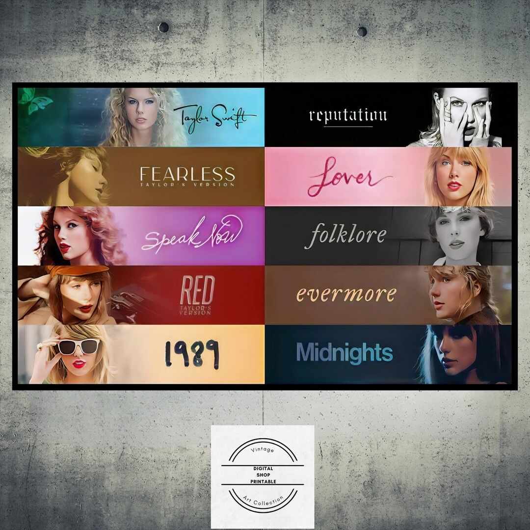 Taylor Swift Album Poster Digital Download Printable Wall Art - Etsy