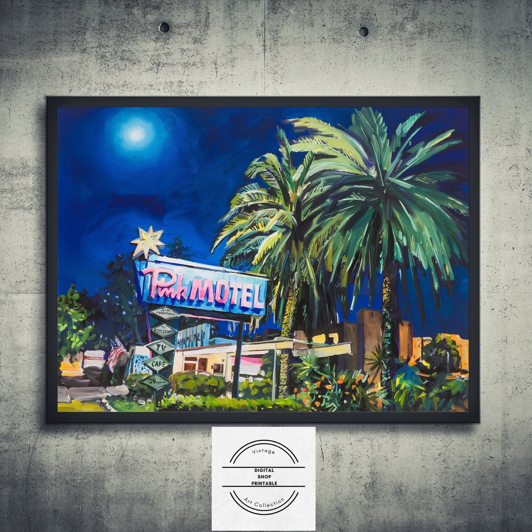Pink Motel Bob Dylan Digital Download Printable Wall Art Los Angeles ...