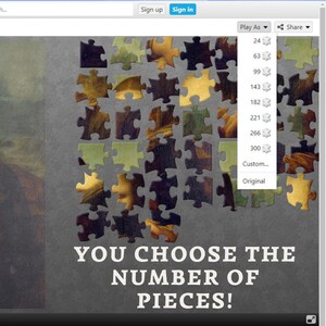 Puzzle Jigsaw Planet Live Multimedia Digital Puzzle 20 Famous Painting ...