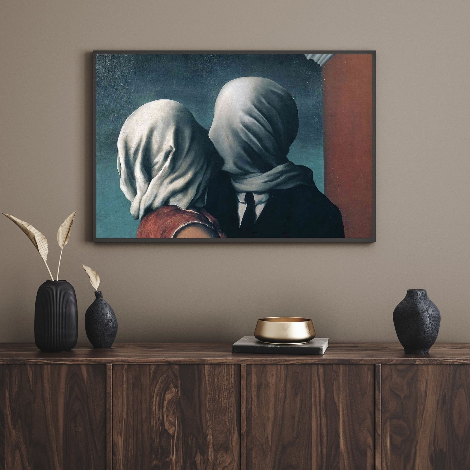 The Lovers René Magritte Printable Vintage Modern European Wall Art ...