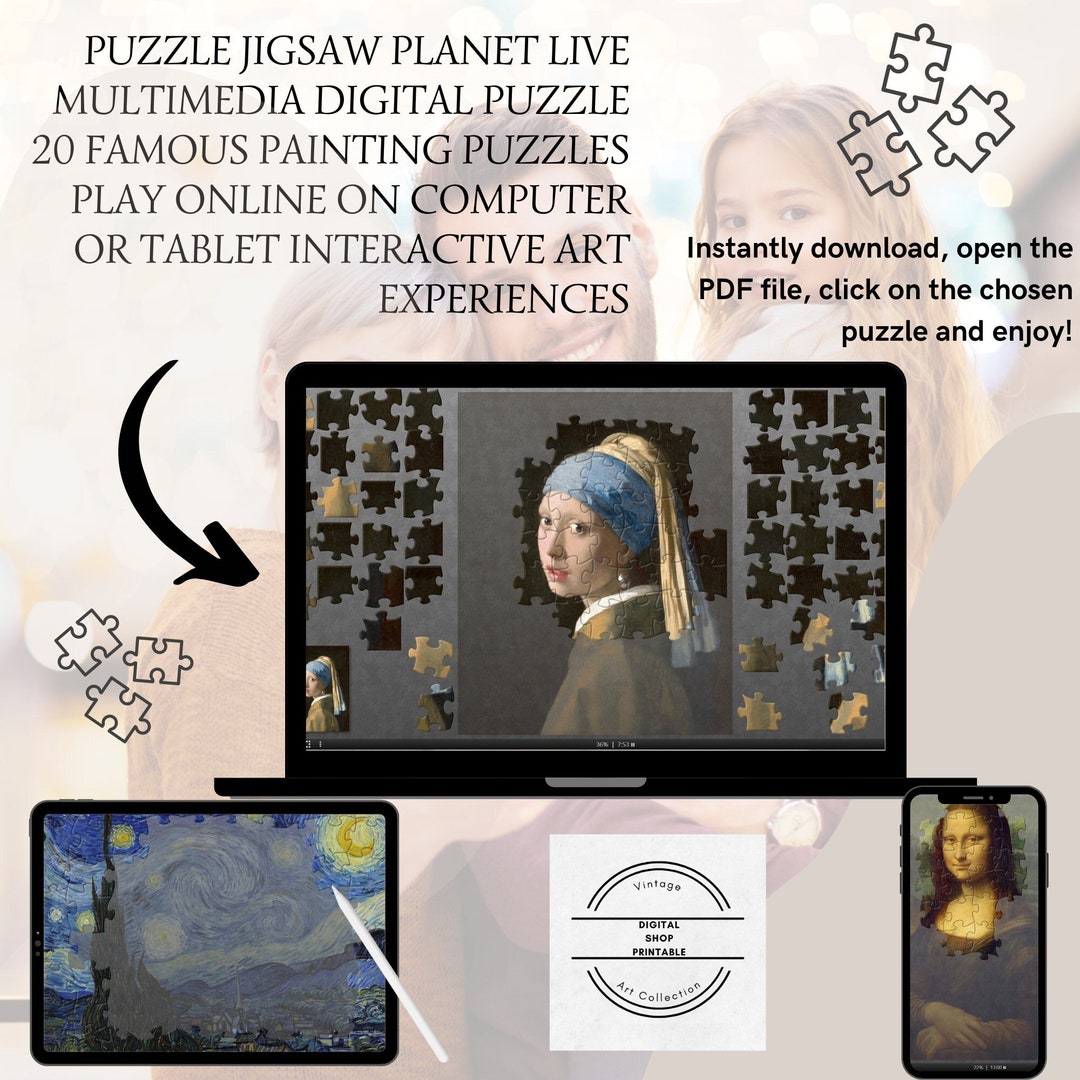 Puzzle Jigsaw Planet Live Multimedia Digital Puzzle 20 Famous Painting ...