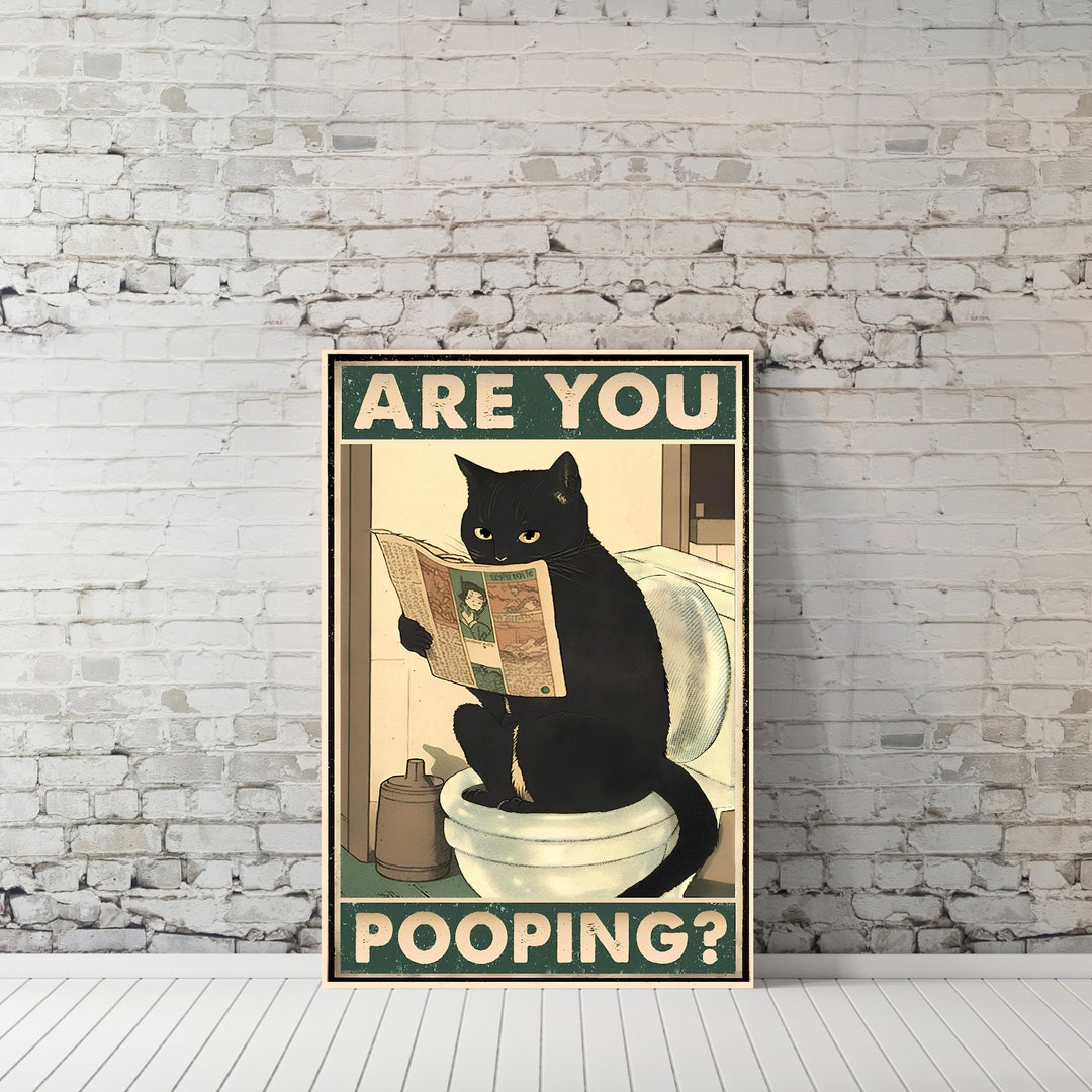 Buy Are You Pooping Poster Digital Download Printable Wall Art Cat ...