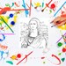 Colouring Pages Set of 20 Bundle Famous Paintings Instant Download in ...