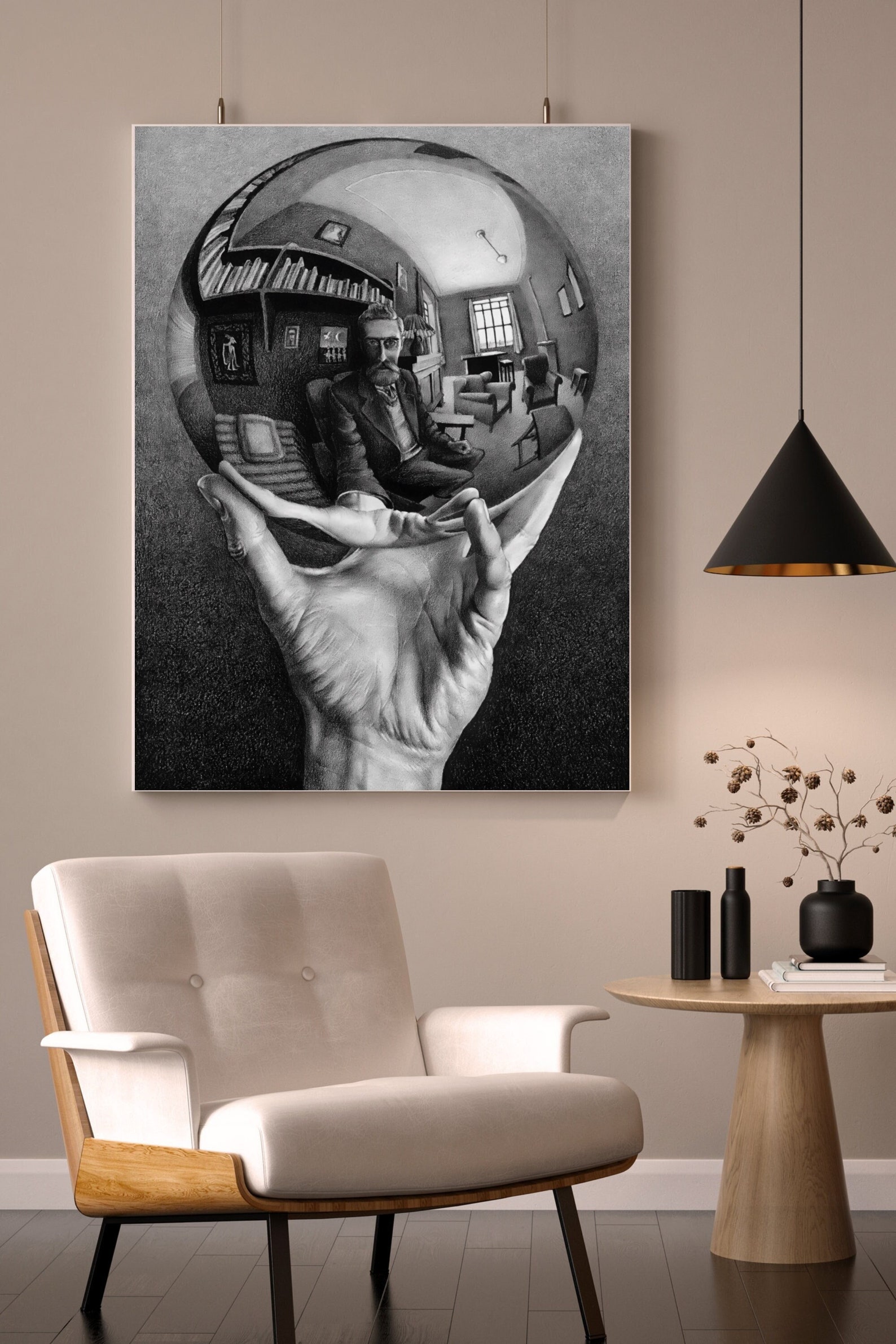 Hand With Reflecting Sphere Maurits Cornelis Escher Self Portrait in ...