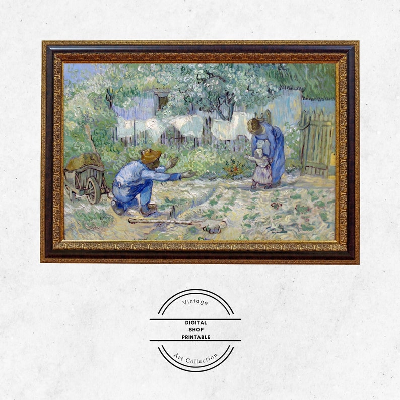 First Steps After Millet Vincent Van Gogh Printable - Etsy First Steps After Millet Vincent Van Gogh Printable - Etsy