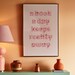 A Book a Day Keeps Reality Away Poster, Bookish Art Print, Pink ...