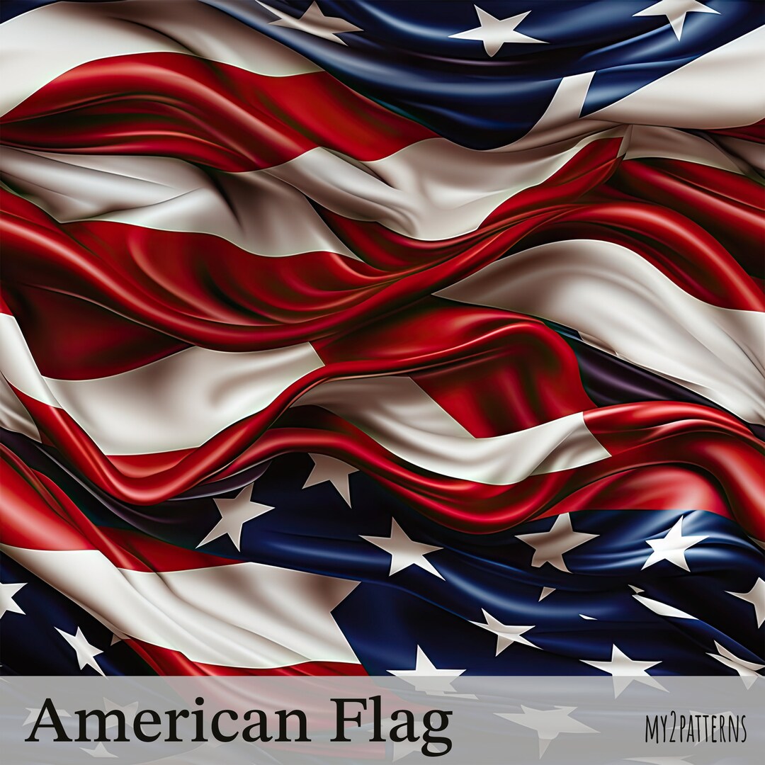 American Flag Seamless Pattern Design for Fabric and Print on Demand ...