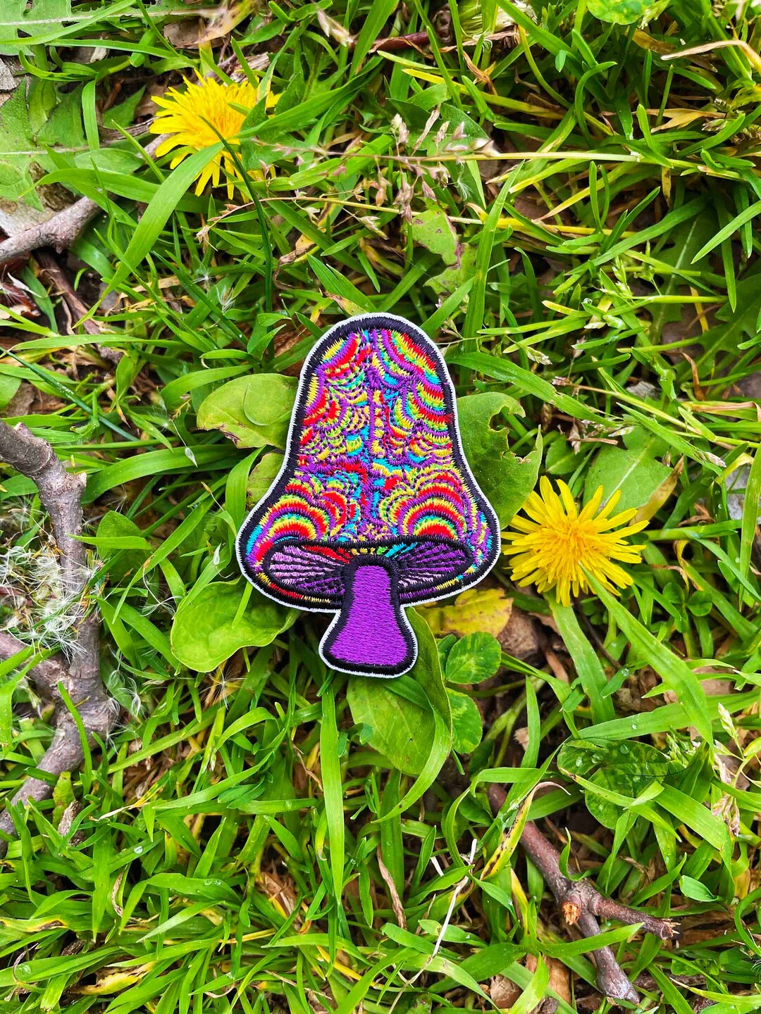 Rainbow Mushroom Patch - Etsy