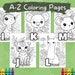 Kids Alphabet Coloring Book, Printable Animal Coloring Pages for Kids ...