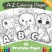 Kids Alphabet Coloring Book, Printable Animal Coloring Pages for Kids ...