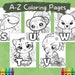 Kids Alphabet Coloring Book, Printable Animal Coloring Pages for Kids ...