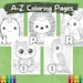 Kids Alphabet Coloring Book, Printable Animal Coloring Pages for Kids ...