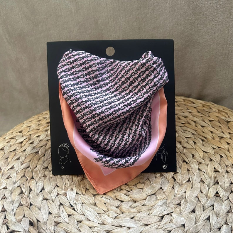 Satin Bandana Scarf, Patterned Women's Fashion Accessory (55x55 Cm) - Etsy