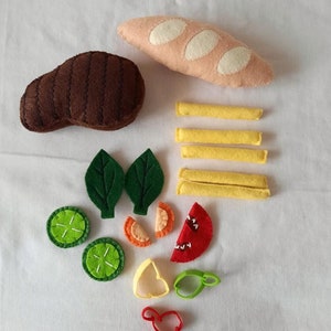 Felt Steak Menu,handmade Fun Felt Toys,imitation Game,eco-friendly Felt ...