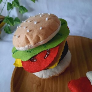 Felt Hamburger Set,handmade Fun Felt Toys,imitation Game,eco-friendly ...