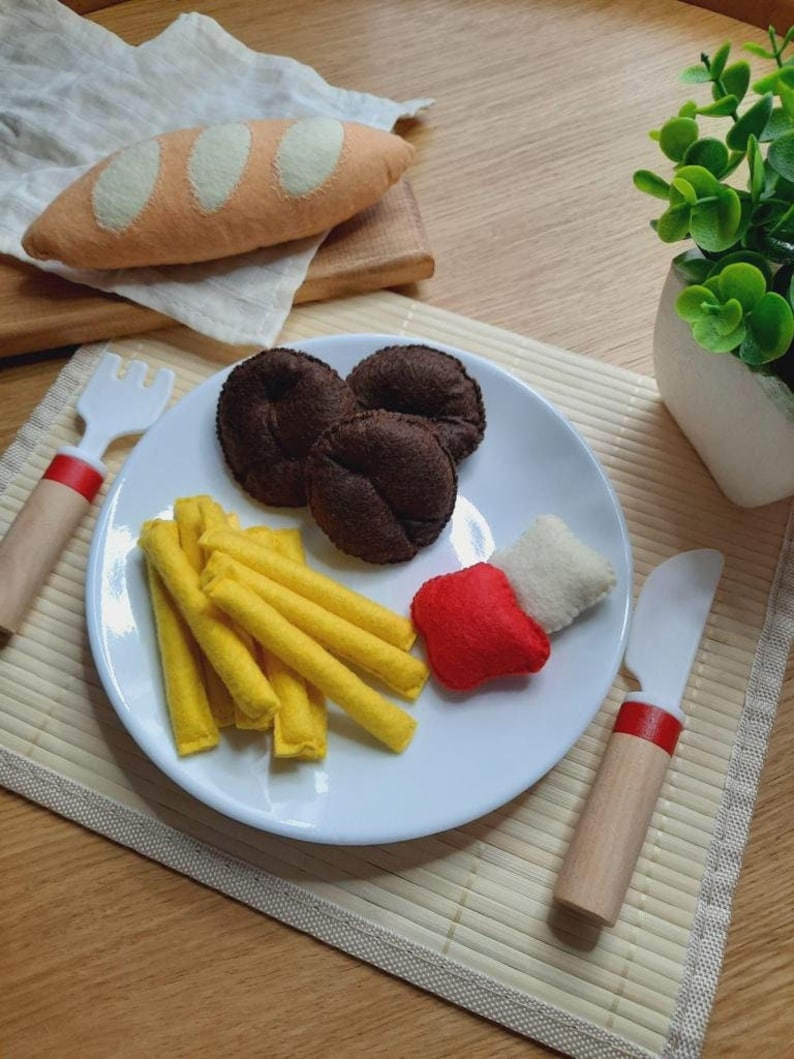 Felt Meatballs Menu,handmade Fun Felt Toys,imitation Game,eco-friendly ...