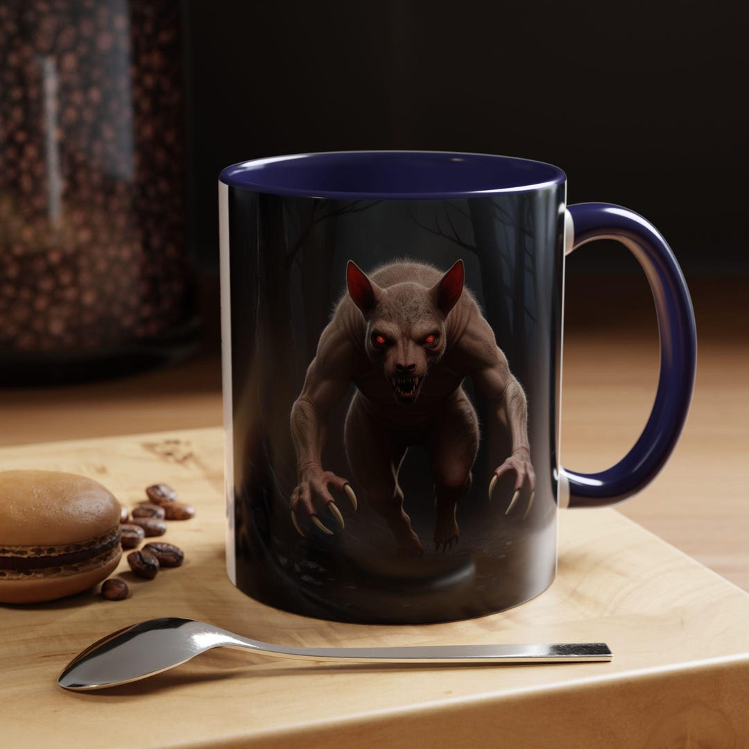 Chupacabra Coffee Mug - Colorful Ceramic Drinkware, Cryptid Coyote Gift ...