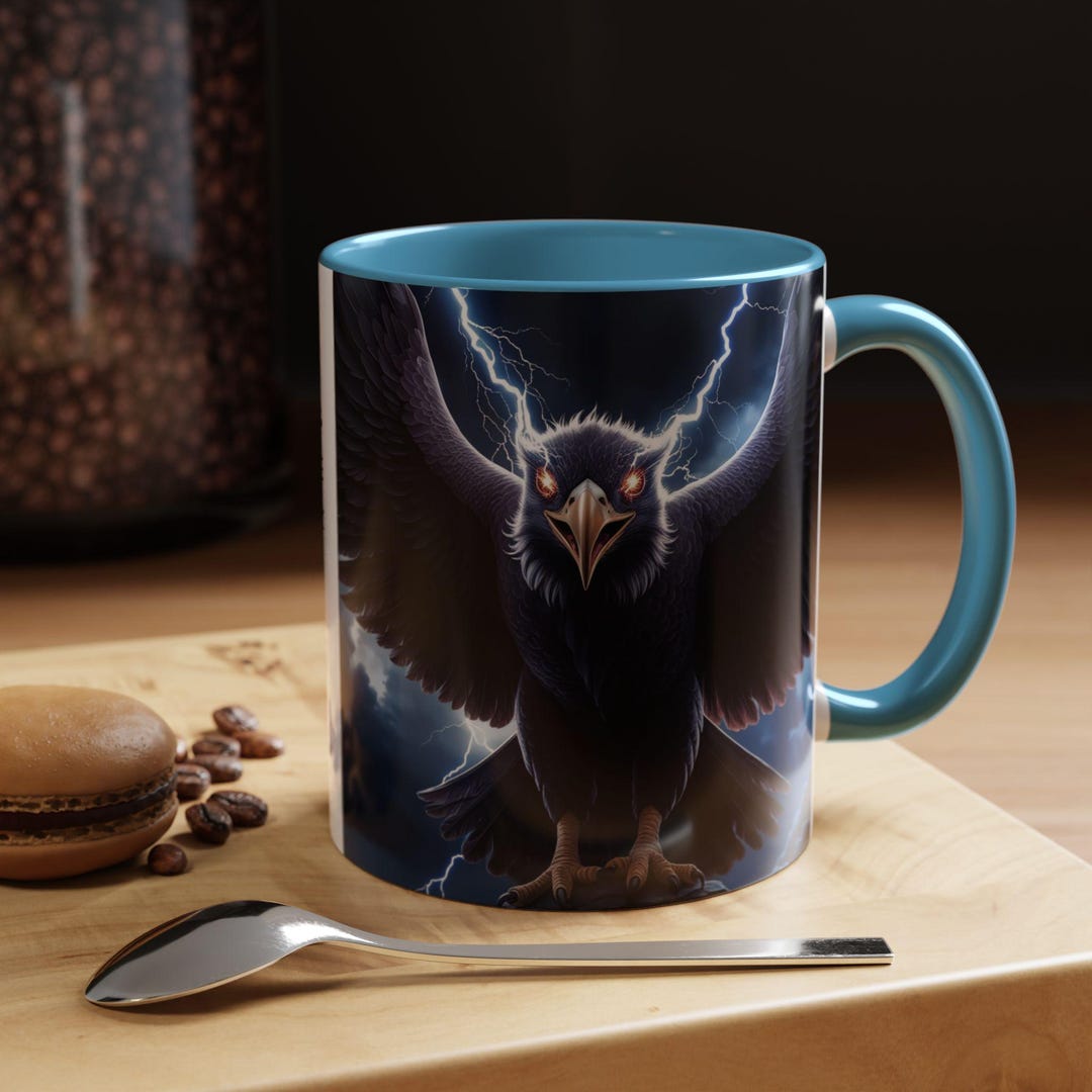 Thunderbird Coffee Cup - Cryptid Eagle Mug, Mythical Bird Gift, Native ...