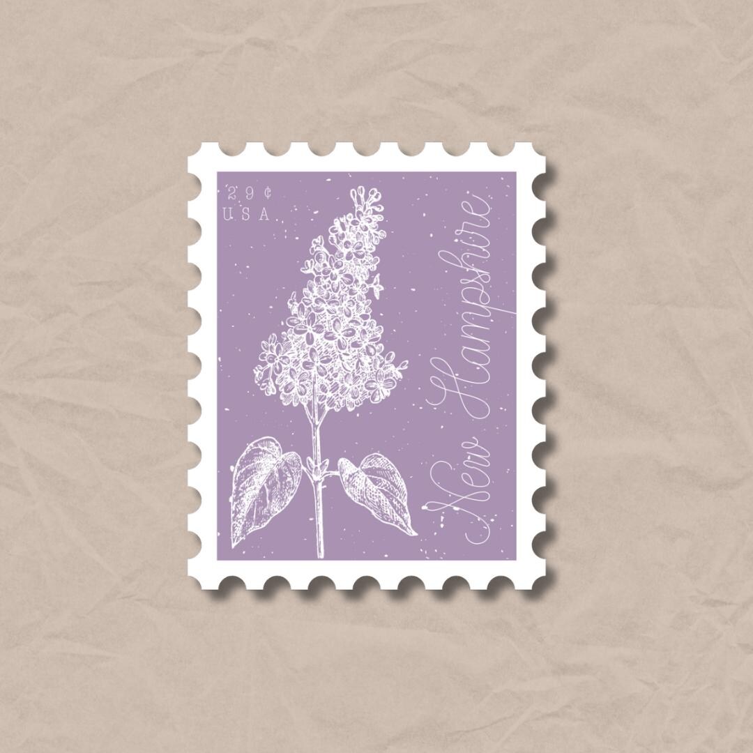 New Hampshire State Stamp VINYL STICKER - Etsy