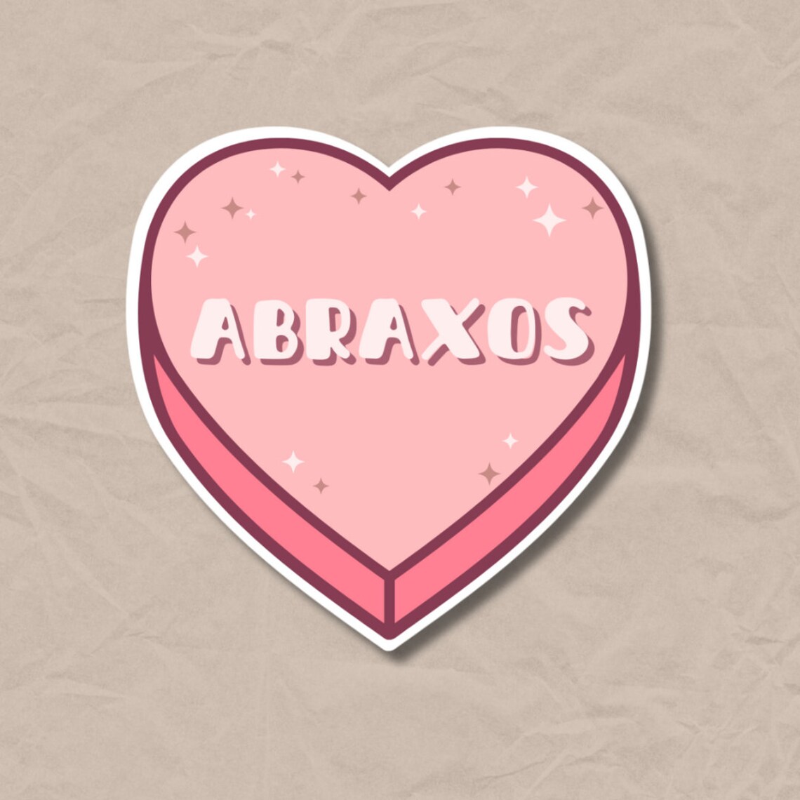 Abraxos Candy Hearts Sticker VINYL STICKERS Sarah J Maas SJM Tog Throne ...