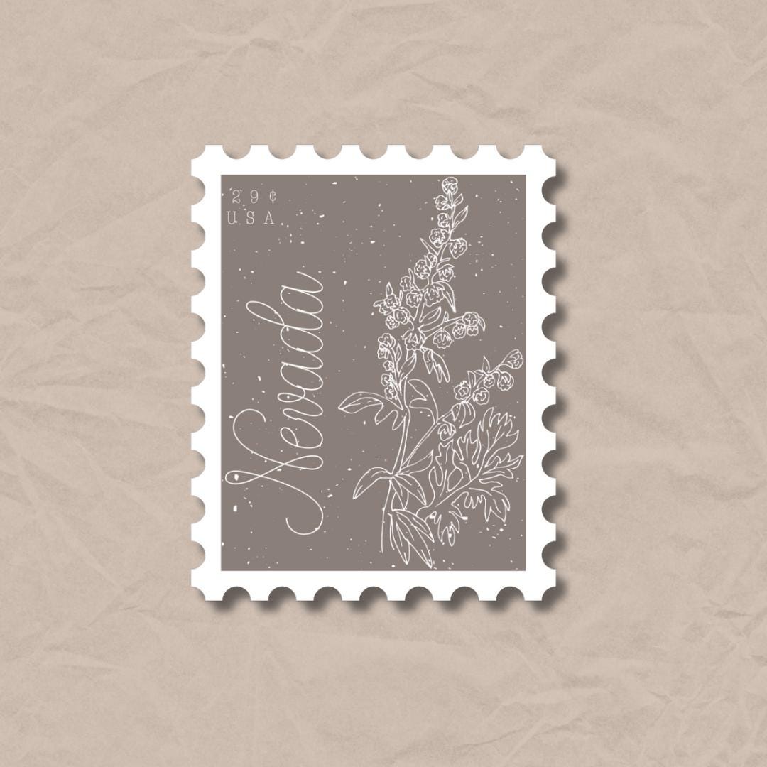 Nevada State Stamp VINYL STICKER - Etsy