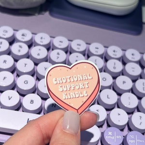 Emotional Support Kindle Candy Heart Sticker VINYL STICKER KINDLE ...