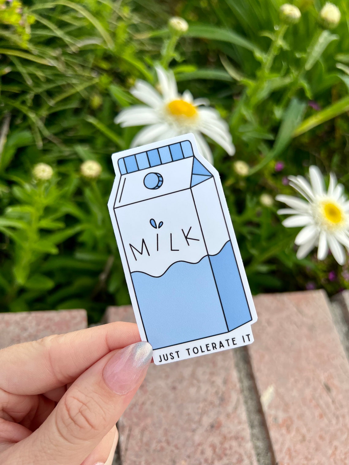 Milk Just Tolerate It Sticker VINYL STICKER Lactose Intolerant - Etsy