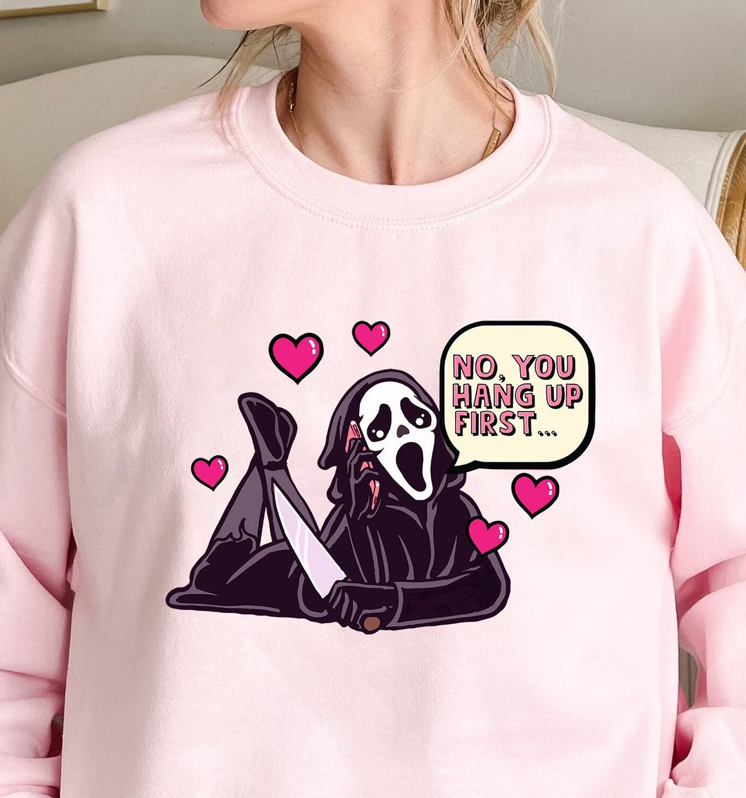 No You Hang up First Scream Shirt Scream Ghost Face Sweater - Etsy
