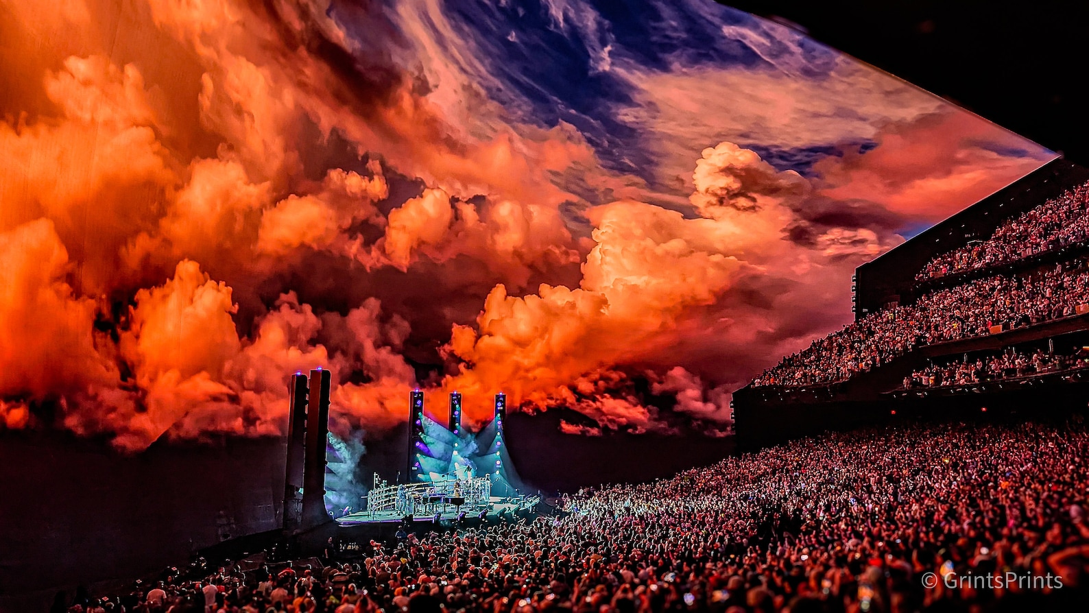 Phish Concert Poster: Serene 'divided Sky' Performance Graphic Sphere ...