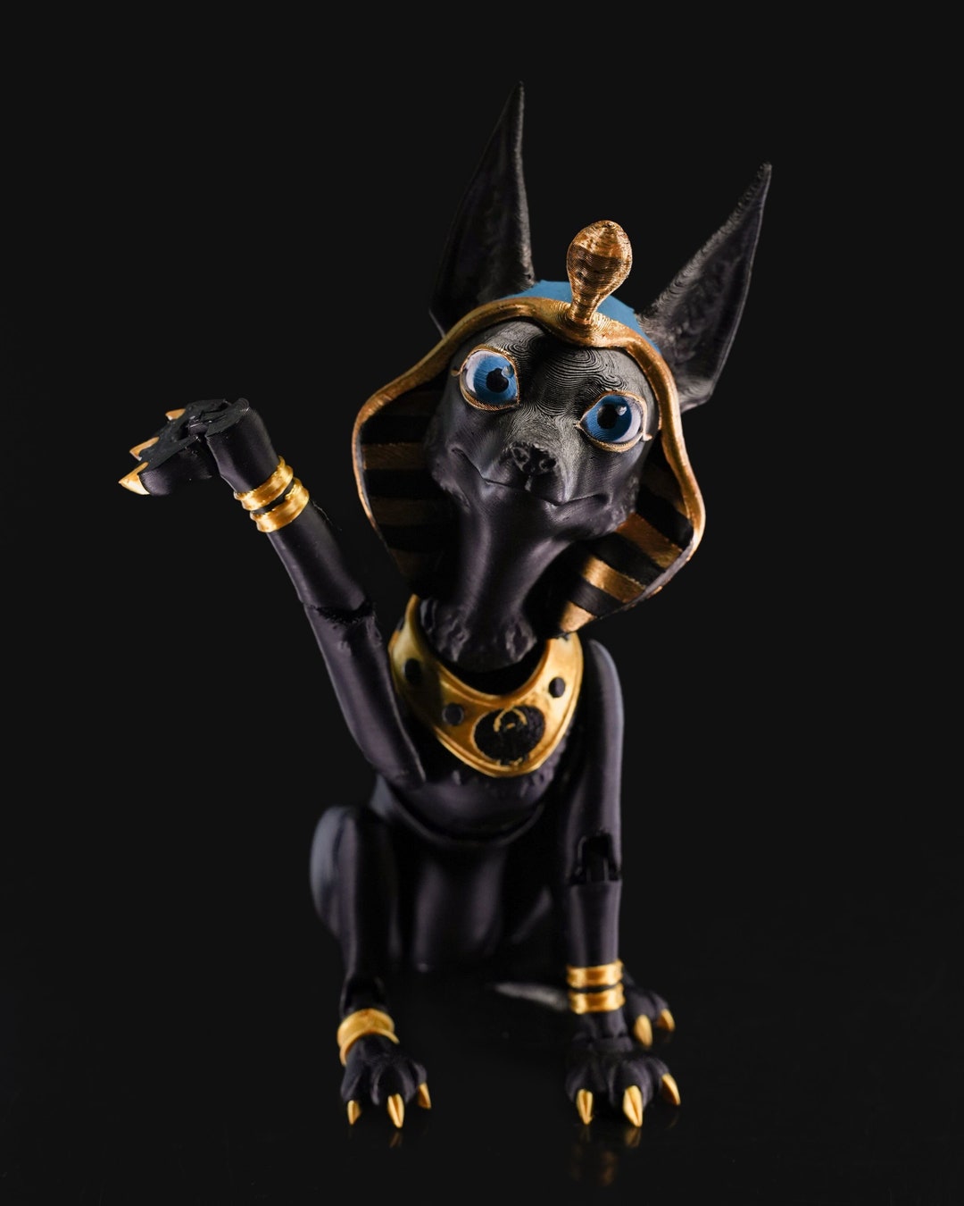 Articulated Jackal Fidget Toy, Movable Desk Toy, Anubis Inspired, Multicolor Print, 3D Printed ...