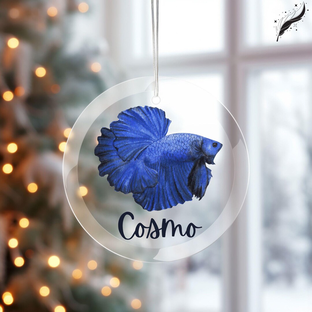 Personalized Betta Fish Ornament Siamese Fighting Fish Christmas Gift ...