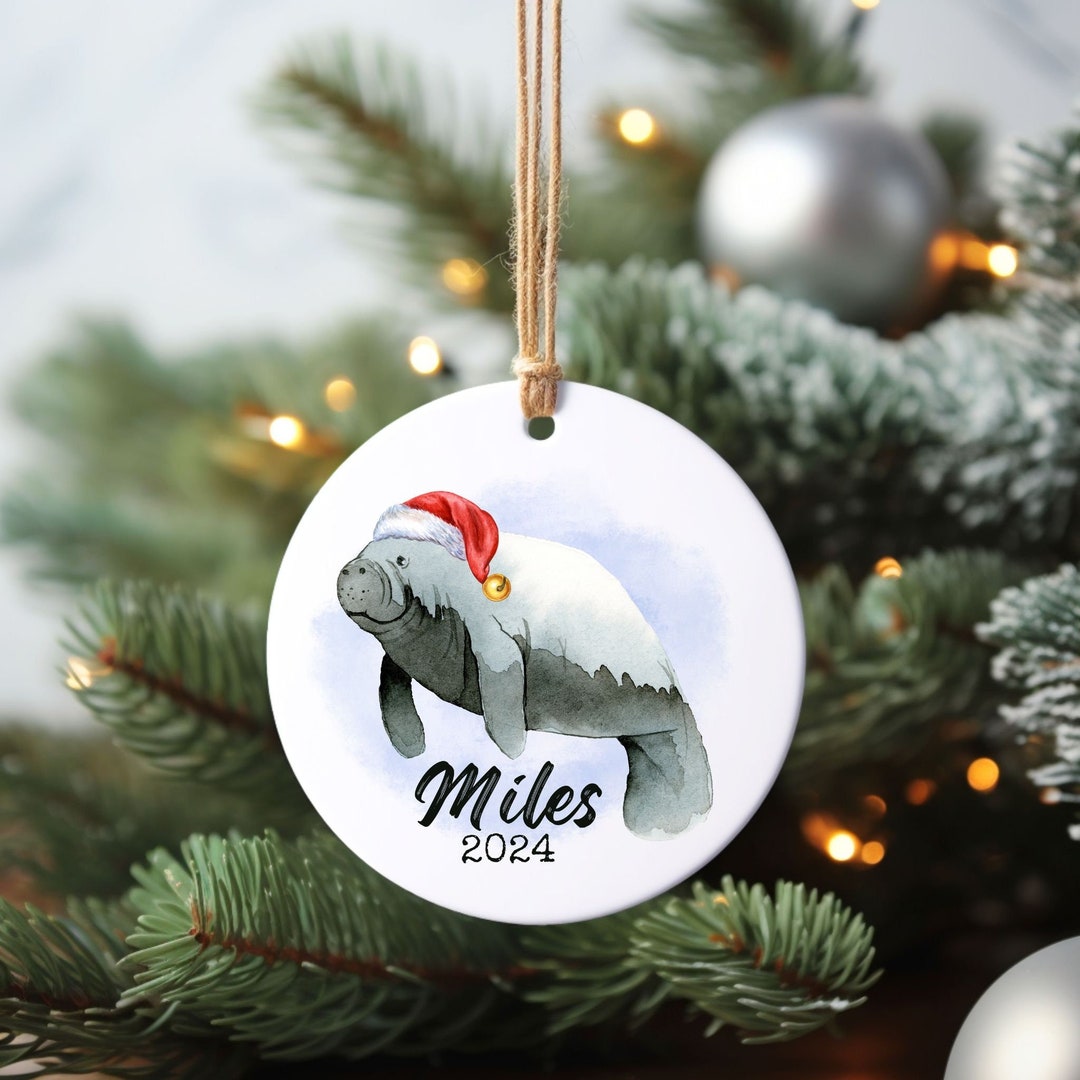 Manatee Ornament Personalized Ornament for Manatee Lover Customized ...