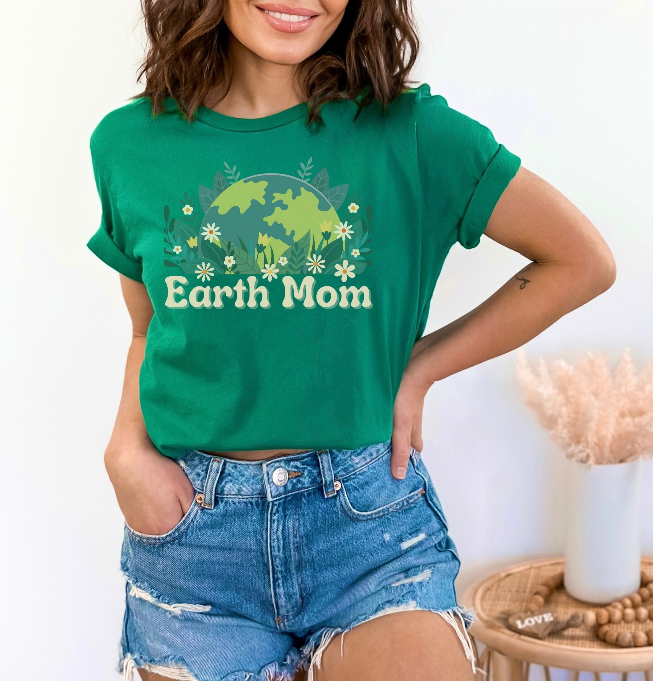 Earth Mom Shirt, Earth Day T-shirt, Nature Mom Tee, Organic Mom Shirt ...