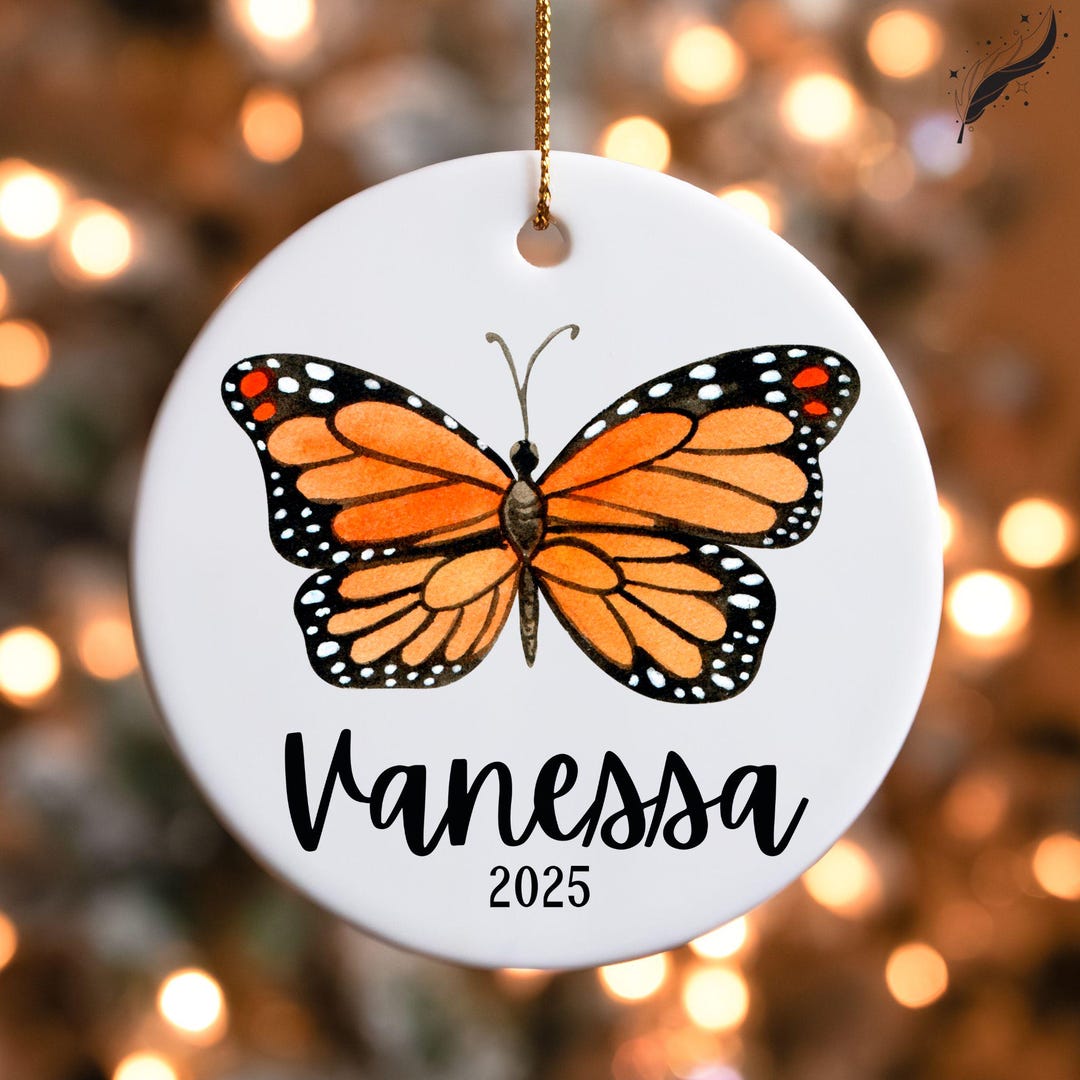 Personalized Monarch Butterfly Ceramic Ornament - Etsy