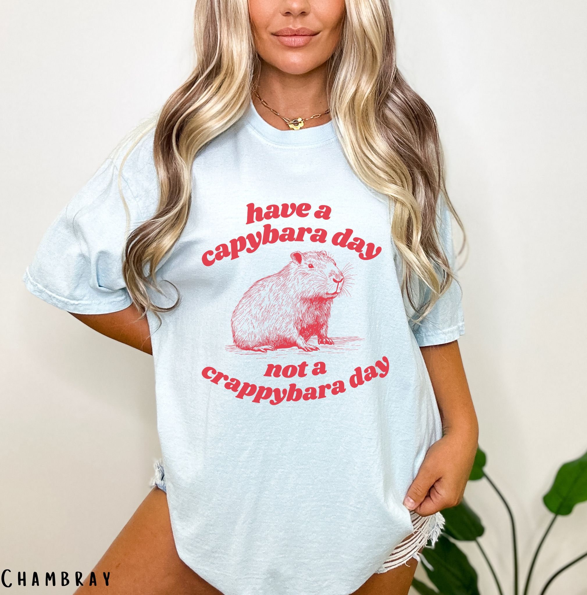 Capybara Shirt Capybara Meme T-shirt Retro Capybara Tshirt Comfort ...