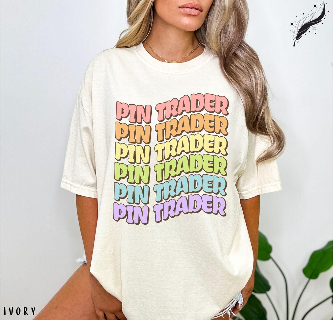 Rainbow Pin Trader T-shirt Theme Park Pin Trader Shirt Pin Collector ...