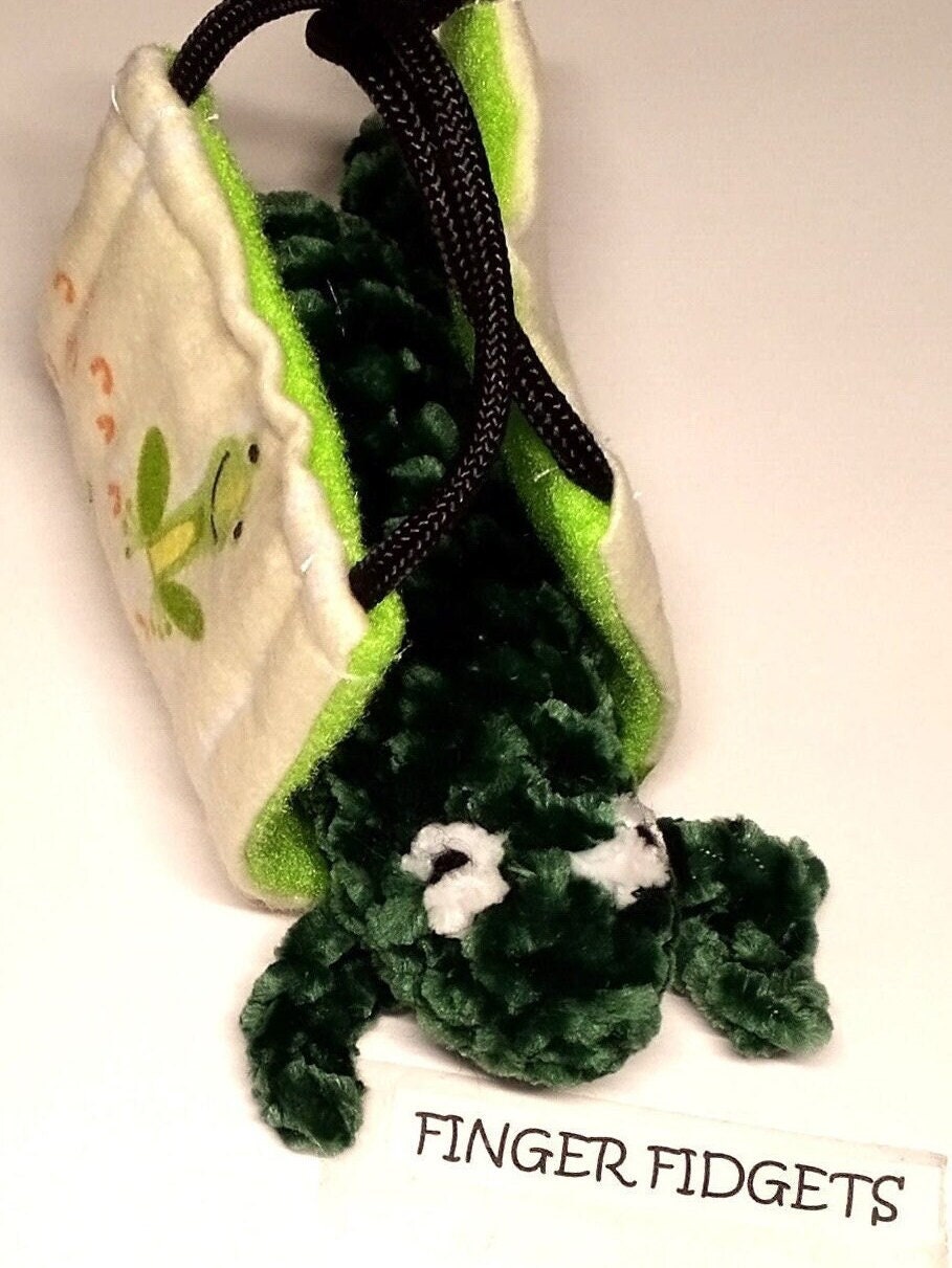 Crocheted Squishy FROGGY With TOTE is a Safe-for-all-ages Fidget Pal ...