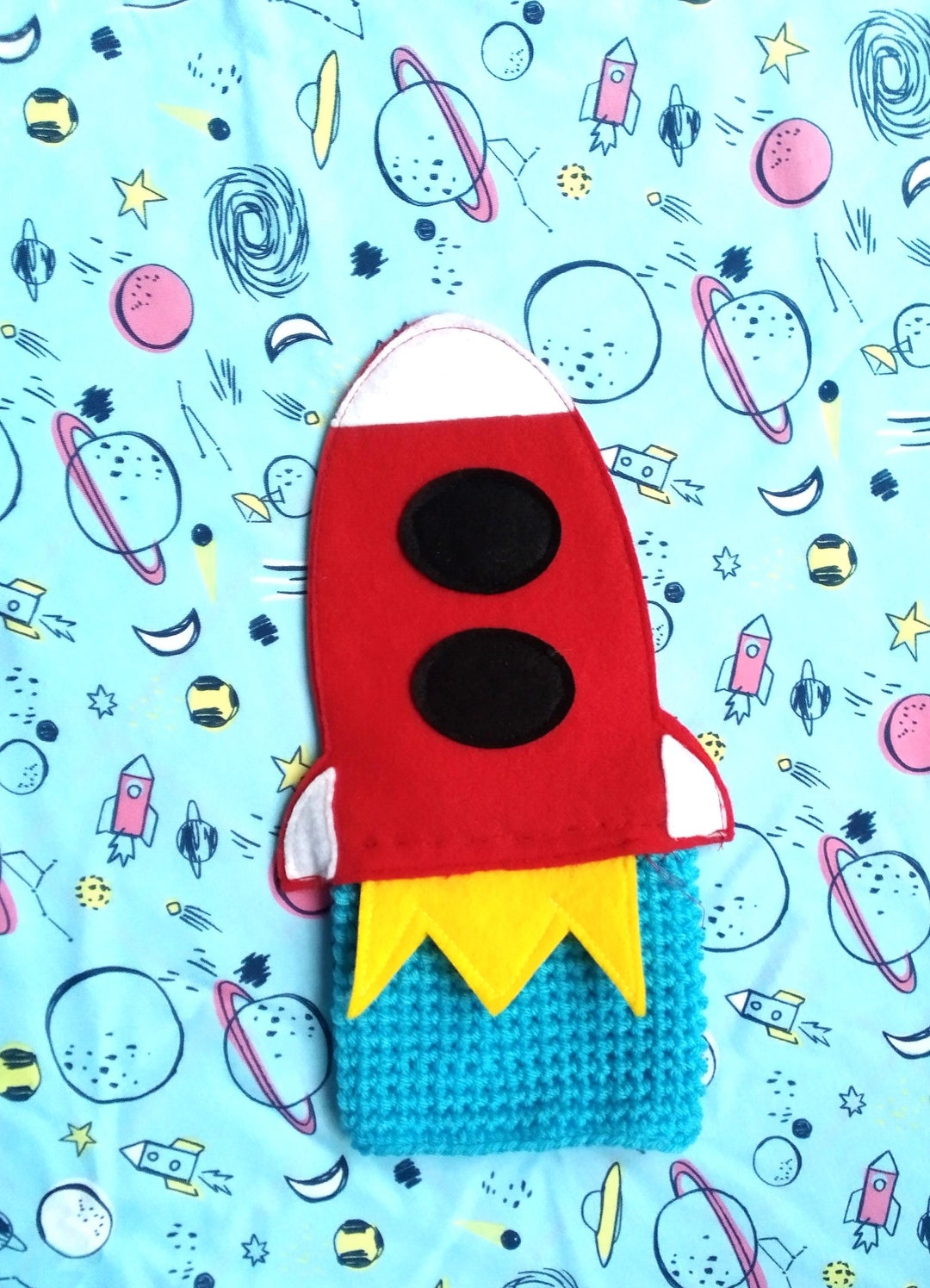 New Item SPACE ROCKET PUPPET: Red, White and Blue - Etsy